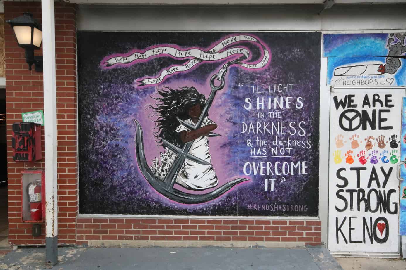 Kenosha Murals On Boarded Up Windows By Local Artists