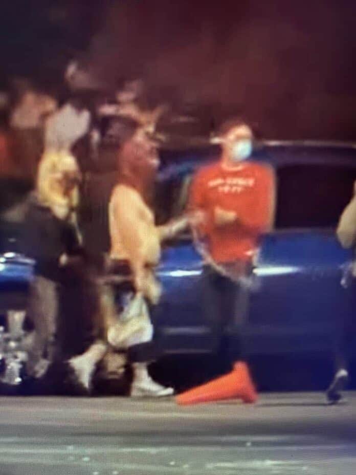 Joseph Rosenbaum Armed With Chain Just Prior To Shooting