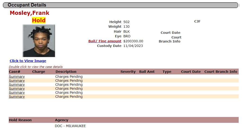 Frank Mosley Jr. AKA Lil Frank: Milwaukee Reckless Driver Accused Of ...