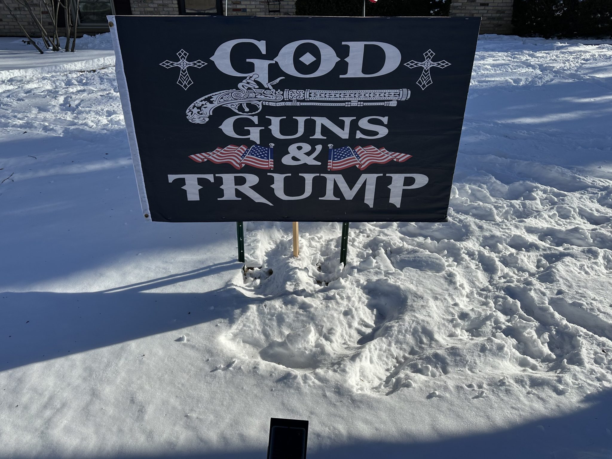 Slinger, Wisconsin Orders Elderly Couple To Take Down 'God, Guns, Trump ...