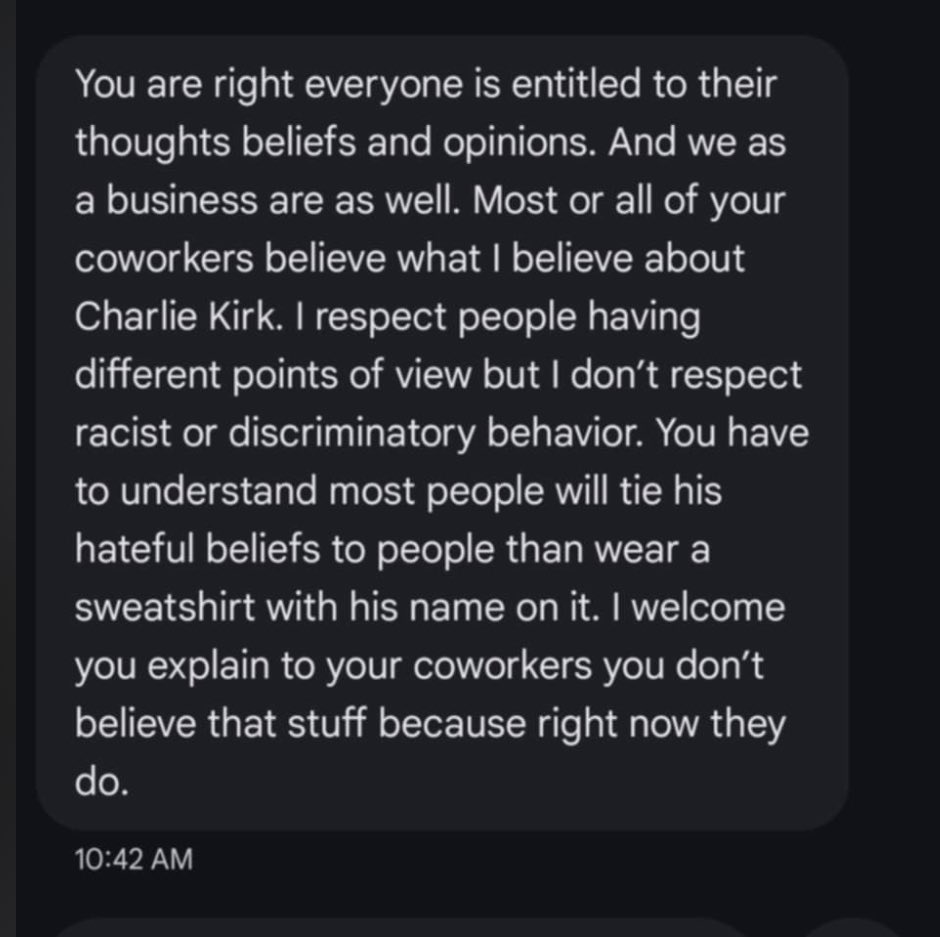 Wisconsin Bartender's Charlie Kirk Sweatshirt Allegedly Burned In ...